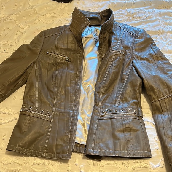 Gerry Weber | Jackets & Coats | Gary Weber Leather Jacket In Grayish ...